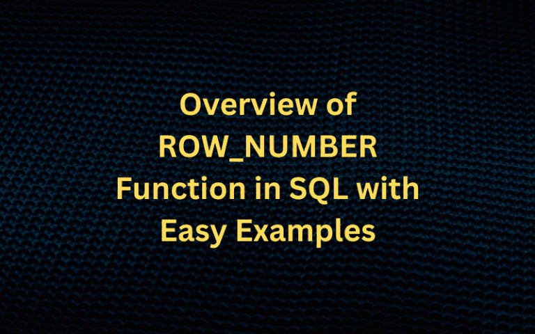 ROW_NUMBER Function in SQL: Explained for Beginners