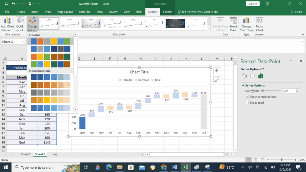 Step-by-Step Guide to Creating Waterfall Chart in Excel