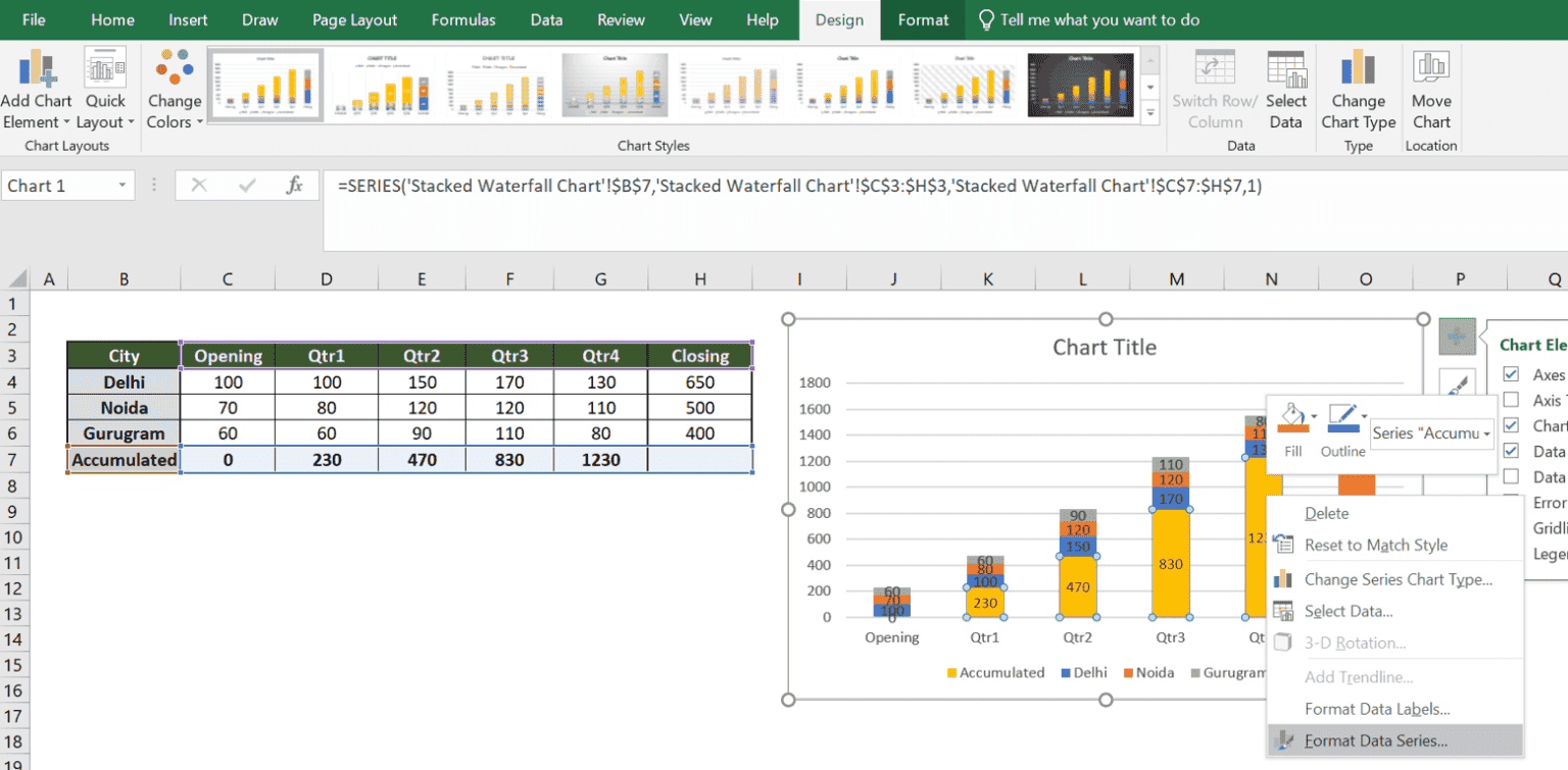 Create Stunning Stacked Waterfall Charts in Excel with Pickl.ai