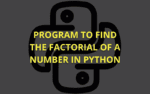 Python Program to Calculate Factorial of a Number